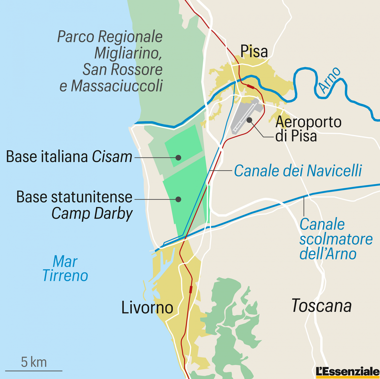 Nuova base militare di Coltano, migliaia di persone protestano
